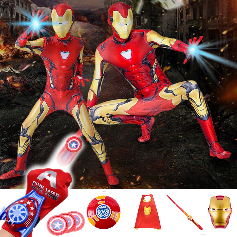 Jual Avengers Iron Man Anak Laki-laki One-Piece Ketat Pakaian Cosplay ...