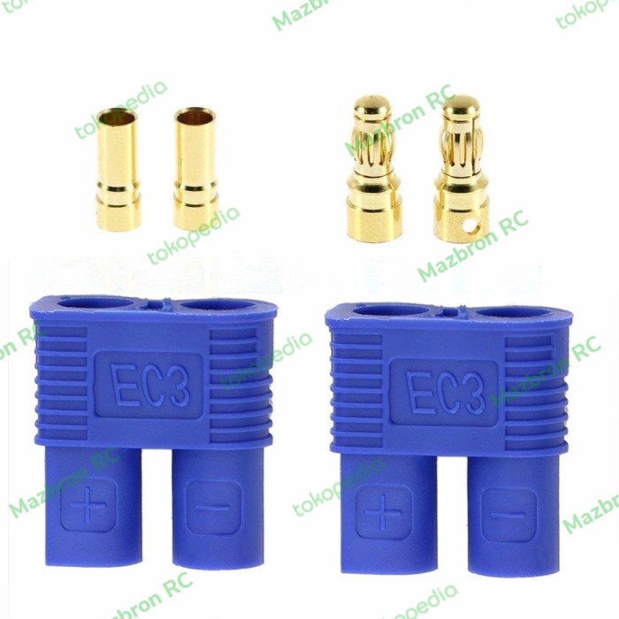 Jual EC3 Plug Pairs Set Female Male Connector And Gold Bullet Konektor ...