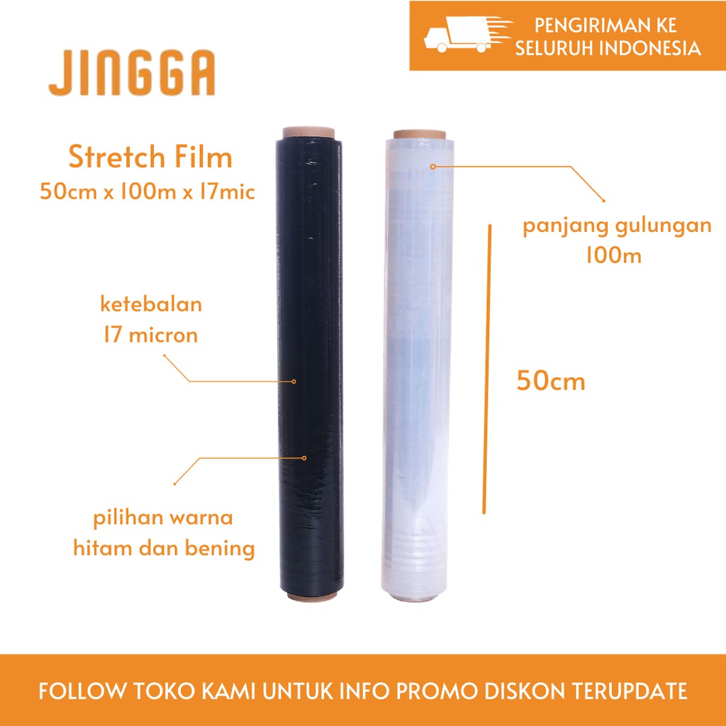 Jual Stretch Film (50cm x 100m x 17mic) | Shopee Indonesia