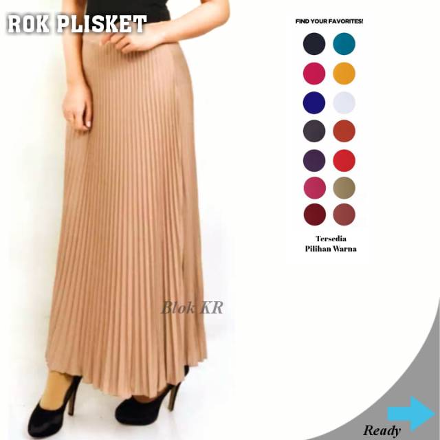 Jual Rok Plisket - Rok Maxi Dengan Lipatan - Simpel Dan Elegan ...