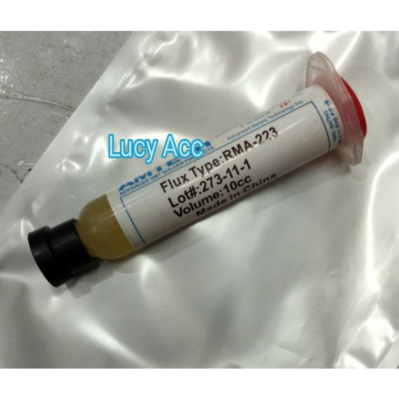 Jual 0Flux fluk amtech RMA-223 10CC OC Rosin sangka timah suntik solder | Shopee Indonesia
