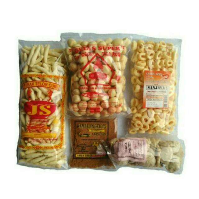 Jual PAKET HEMAT 5 IN 1 OLEH OLEH KHAS BANGKA KERUPUK GETAS KEMPLANG ...