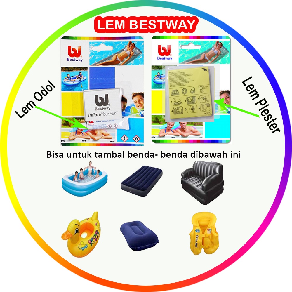 Jual Repair Kit Lem Kolam Renang / Lem Tambal Ban Best Way Lem Perekat Sofa Bestway | Shopee ...