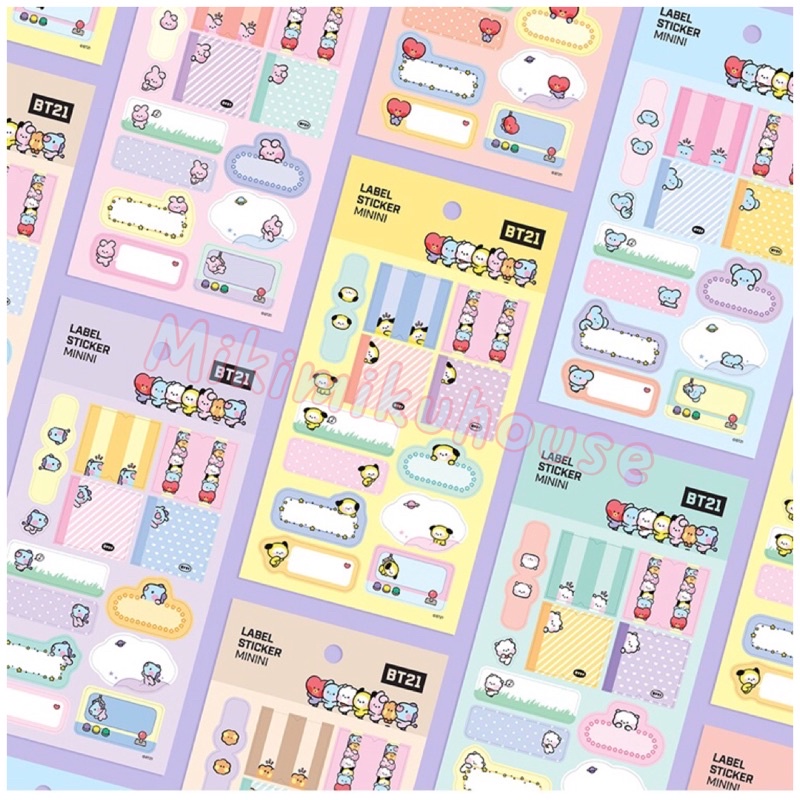 Jual STICKER BT21 LABEL STICKER MININI BT21 REMOVABLE STICKER LUCU ...