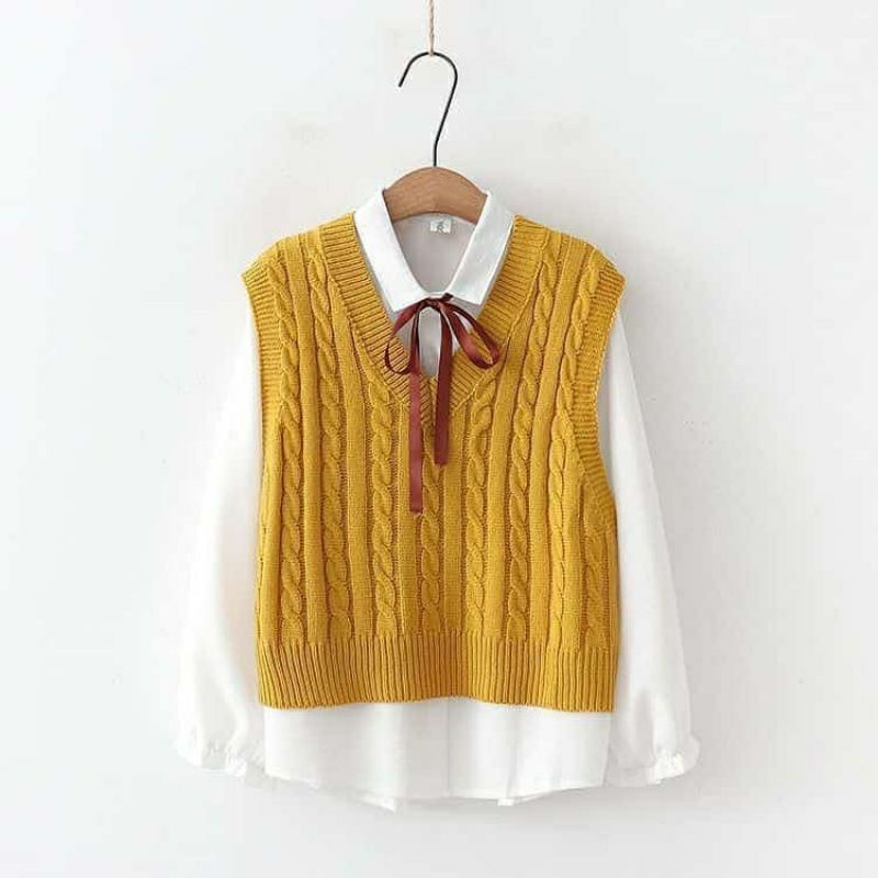 Jual Rompi Cable Knit / Vest Rompi Cable Rajut / Rompi Motif Cable ...