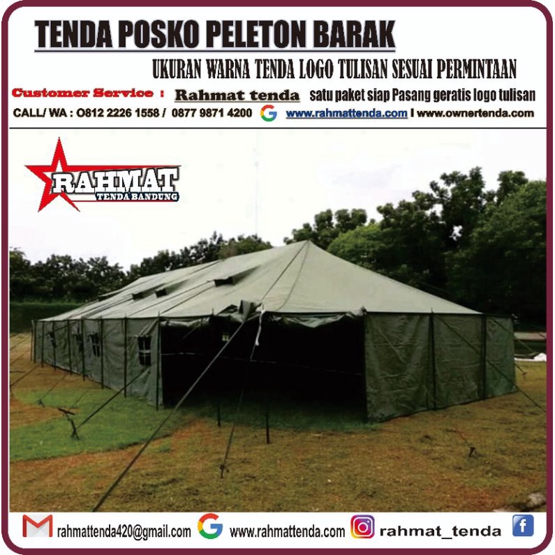 Jual Tenda Posko Komando Standar Pramuka Sitem Pancang Uk- 4M x 6M ...