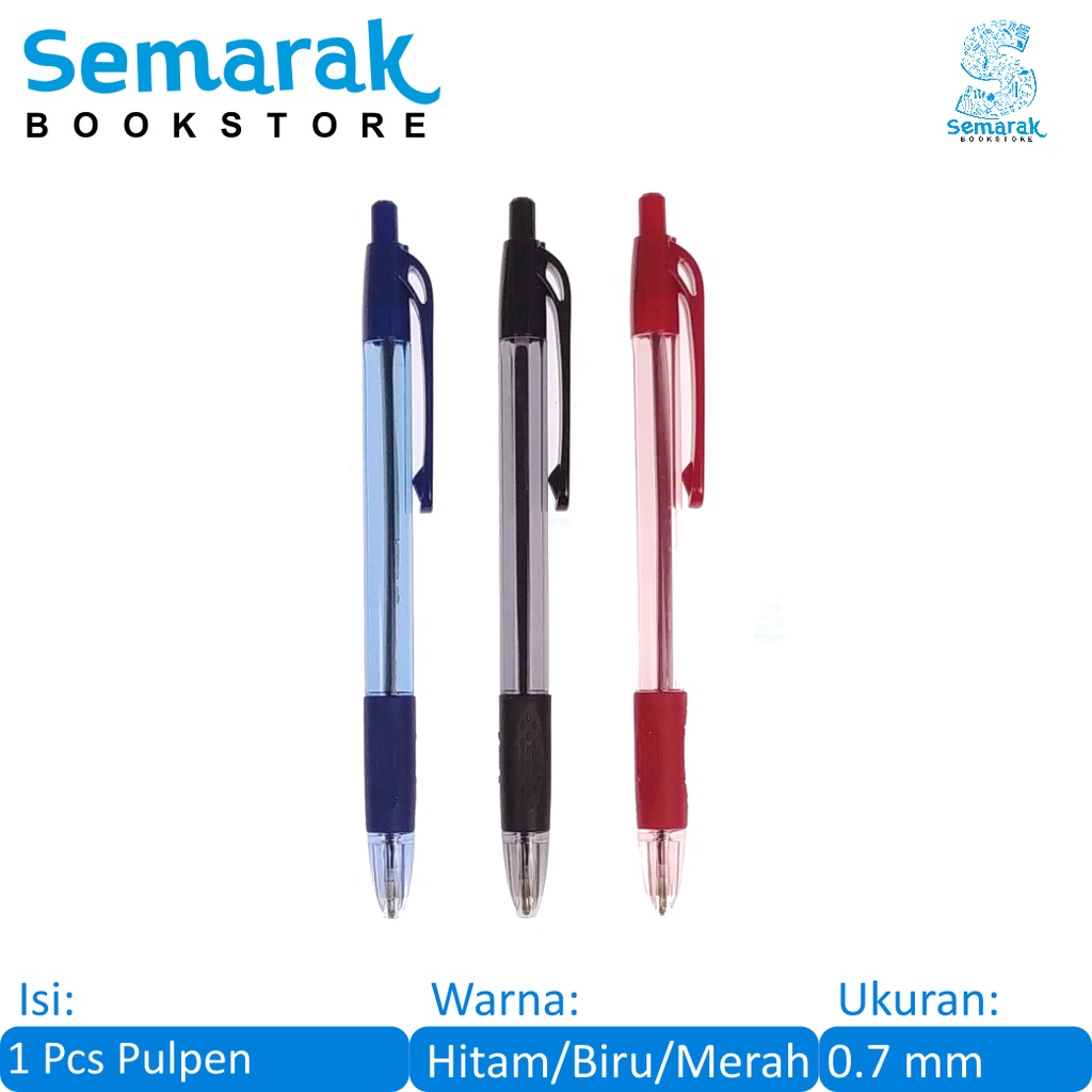 Jual Standard P5 Retractable Ballpoint Pen Pulpen Cetek Oil Gel Grip ...