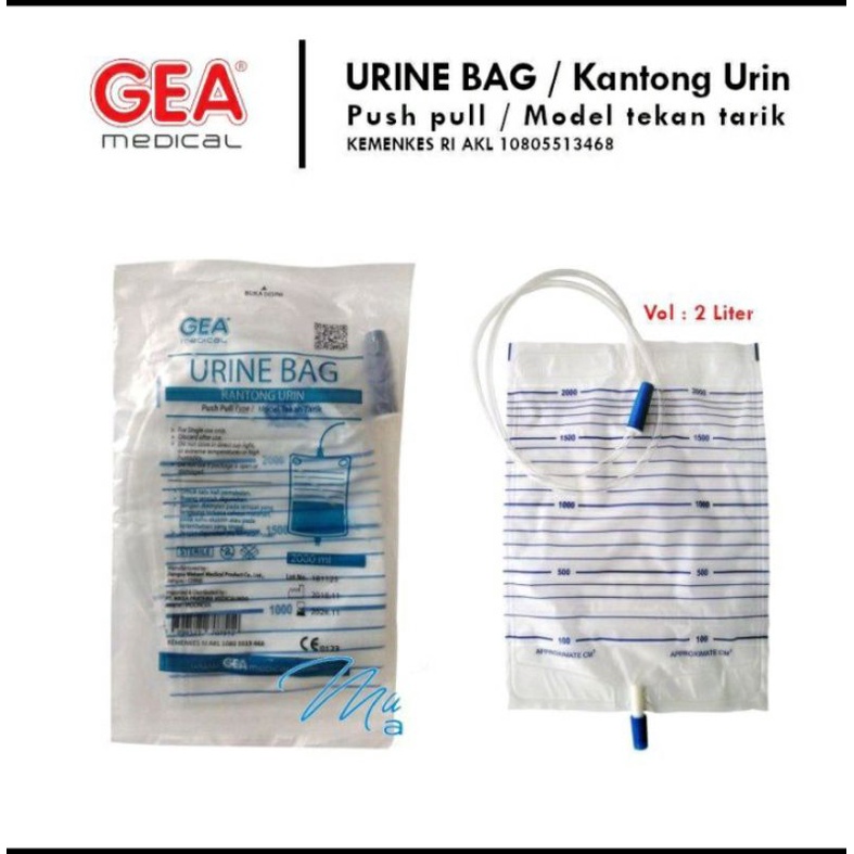 Jual Urin bag / Urine bag / Kantong kencing Urin GEA / Drainage bag ...