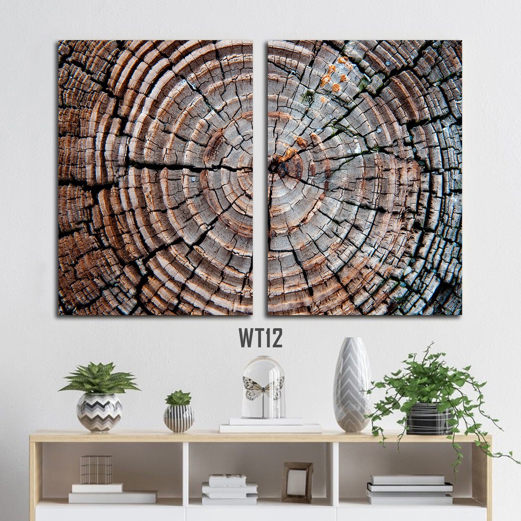 Jual SEPASANG Hiasan Dinding Estetika Kayu Wall Decor Wood Texture ...