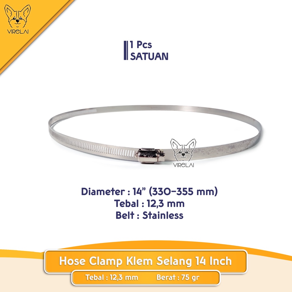 Jual Stainless Klem Selang / Hose Clamp 14"; 13"; 15" ; 16" INCH [TW ...