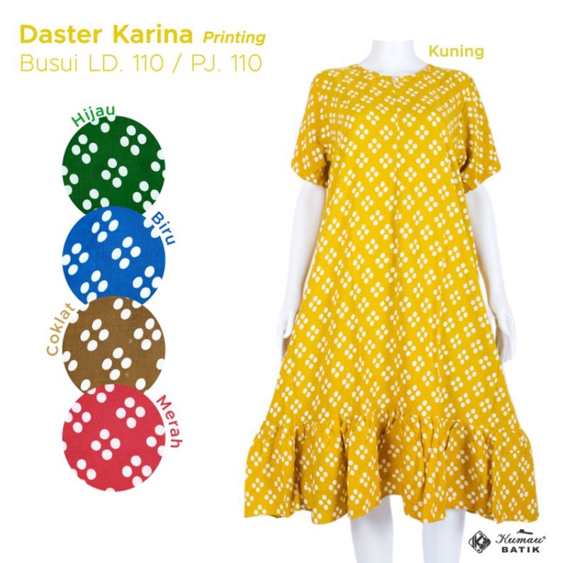 Jual Kumau Batik Daster Karina #21 Busui Rempel Kekinian Batik Printing ...