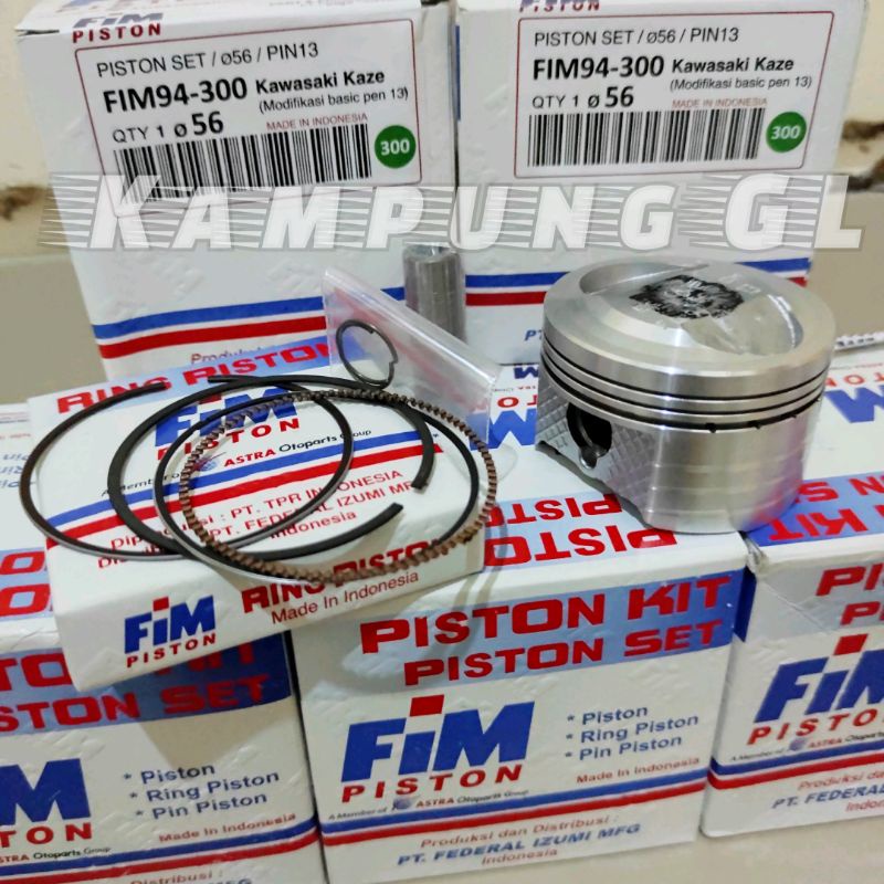 Jual Piston Kit FIM Kaze 300 Blitz Joy Pin 13 Diameter 56 FIM94 ...