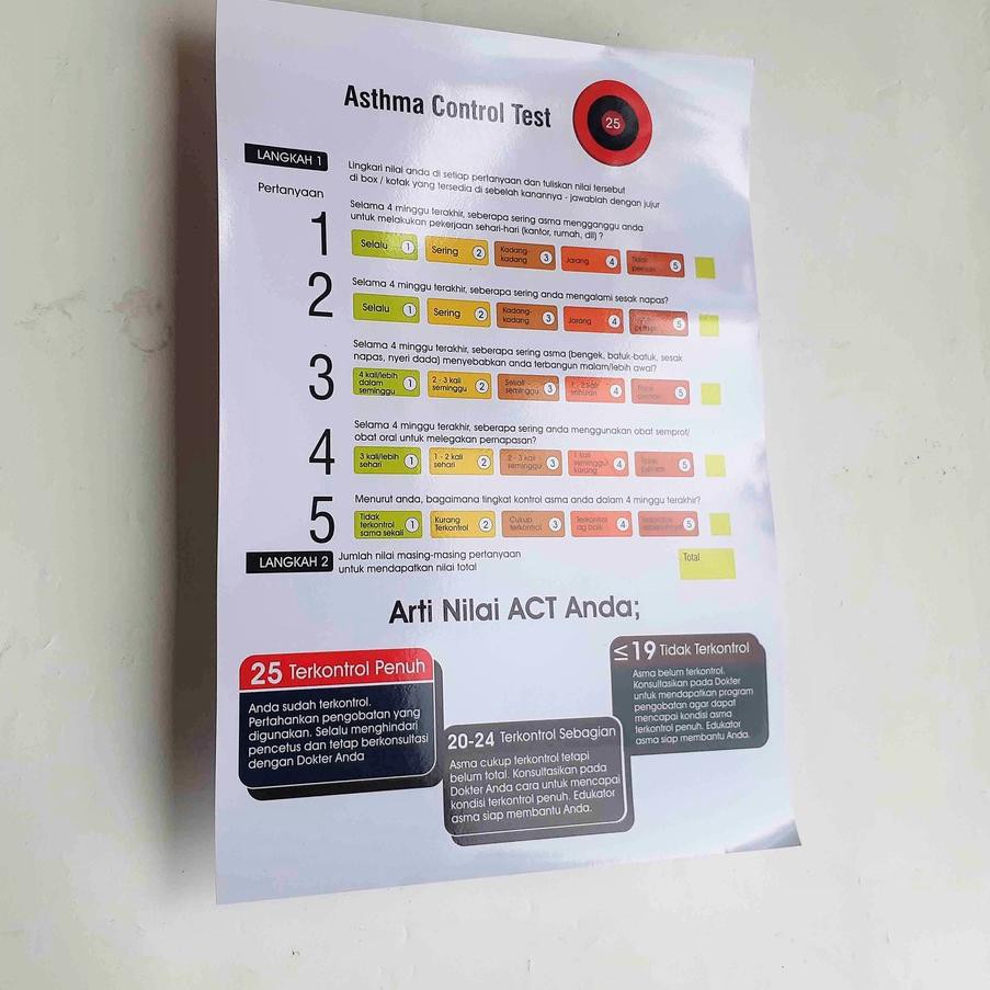 Jual 10.10 BIG SALE FASION Poster Asthma Control Test, Poster Asma ...