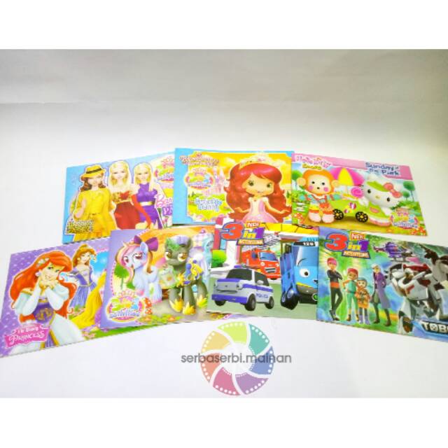 Jual Buku Mewarnai+stiker 3in1 / Buku Mewarnai Mini plus Stiker ...