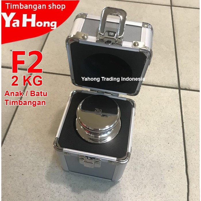 Jual Batu Timbangan Anak Timbangan Kalibrasi Bandul F2 2kg + Box ...