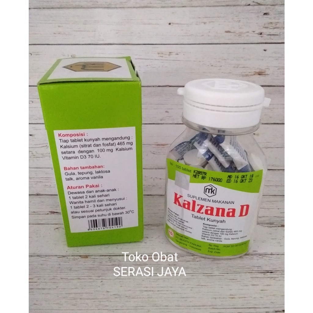 Jual KALZANA D TABLET KUNYAH KEBUTUHAN KALSIUM SUPLEMEN KESEHATAN ...