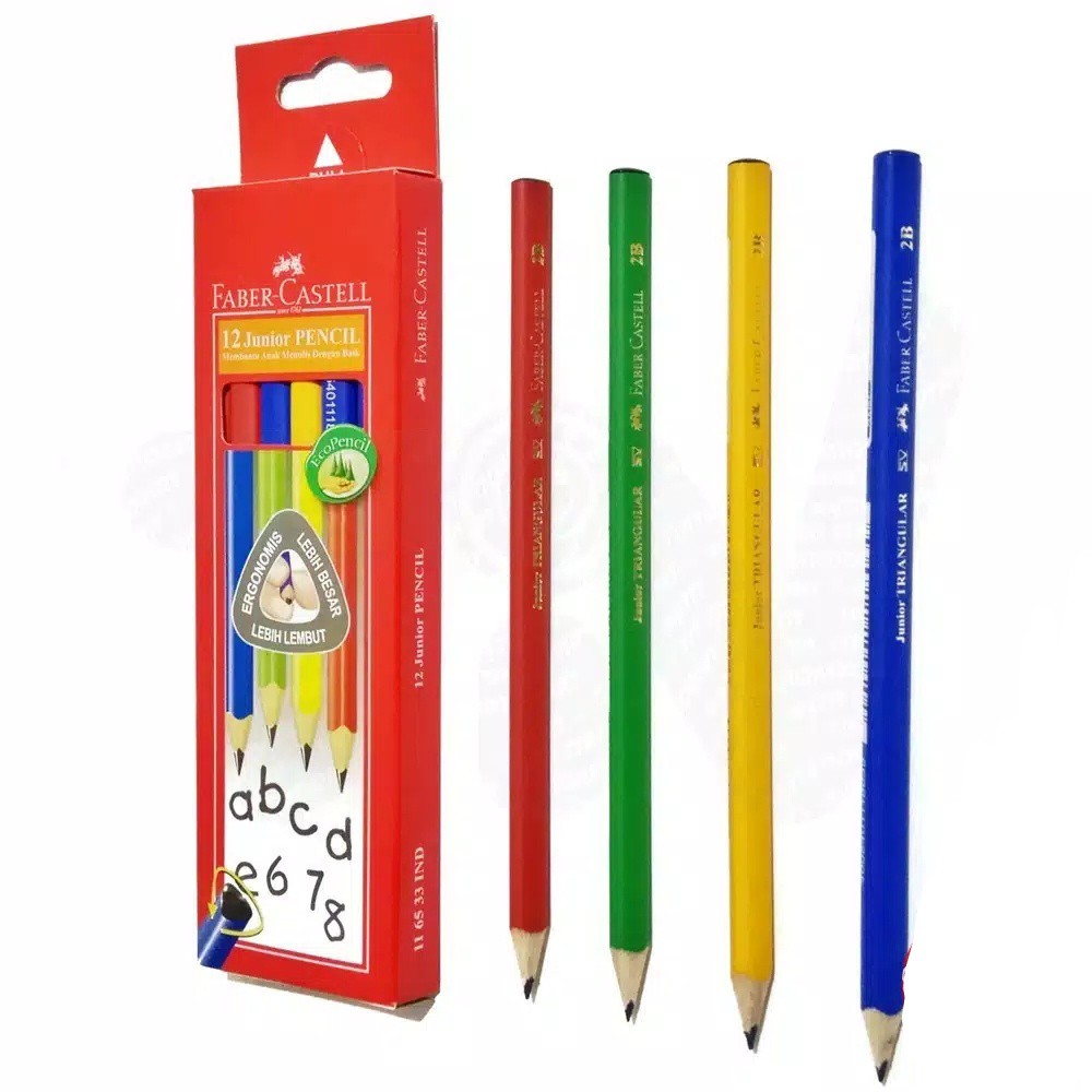 Jual Pre School Grip Junior Pencil Pensil Faber Castell / Pensil Faber ...