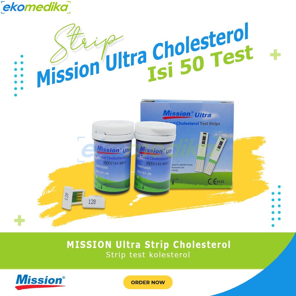 Jual strip MISSION Ultra Kolesterol Cholesterol Strip 50 T | Strip ...