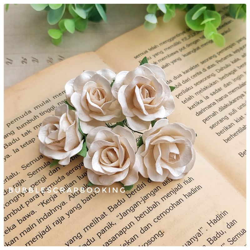 Jual bunga scrapbook bunga kertas bahan mahar ring bearer ring box ...