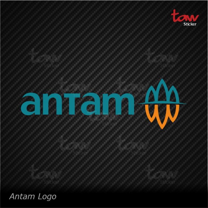 Jual Antam Logo Cutting Sticker Stiker Kaca mobil motor Helm Laptop ...