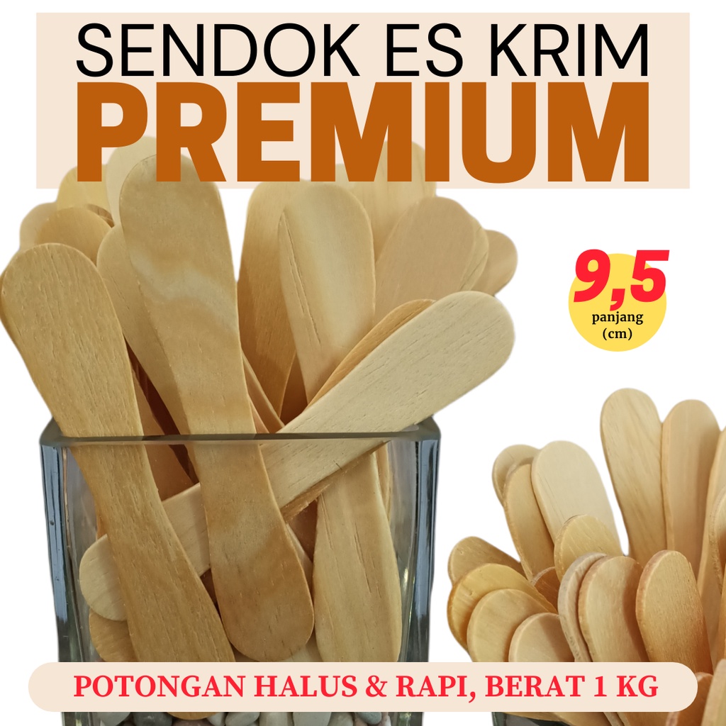 Jual Sendok Es Krim Dessert Sendok Es Krim Scoop Isi 800 pcs Stik ...