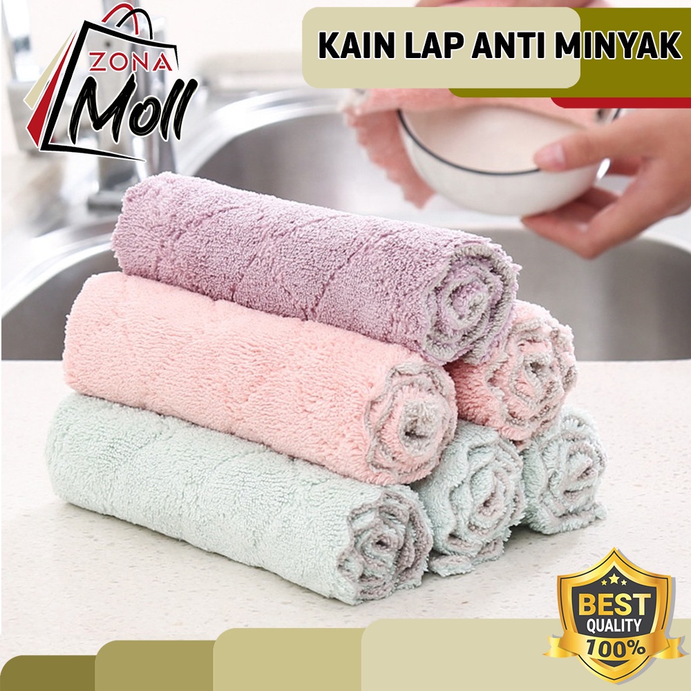 Jual KAIN LAP PIRING ANTI MINYAK MICROFIBER DAPUR HAND TOWEL DISH TOWEL ...