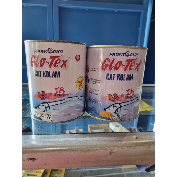 Jual Cat kolam glotex 1 kg / cat untuk kolam renang, kolam ikan dan bak ...
