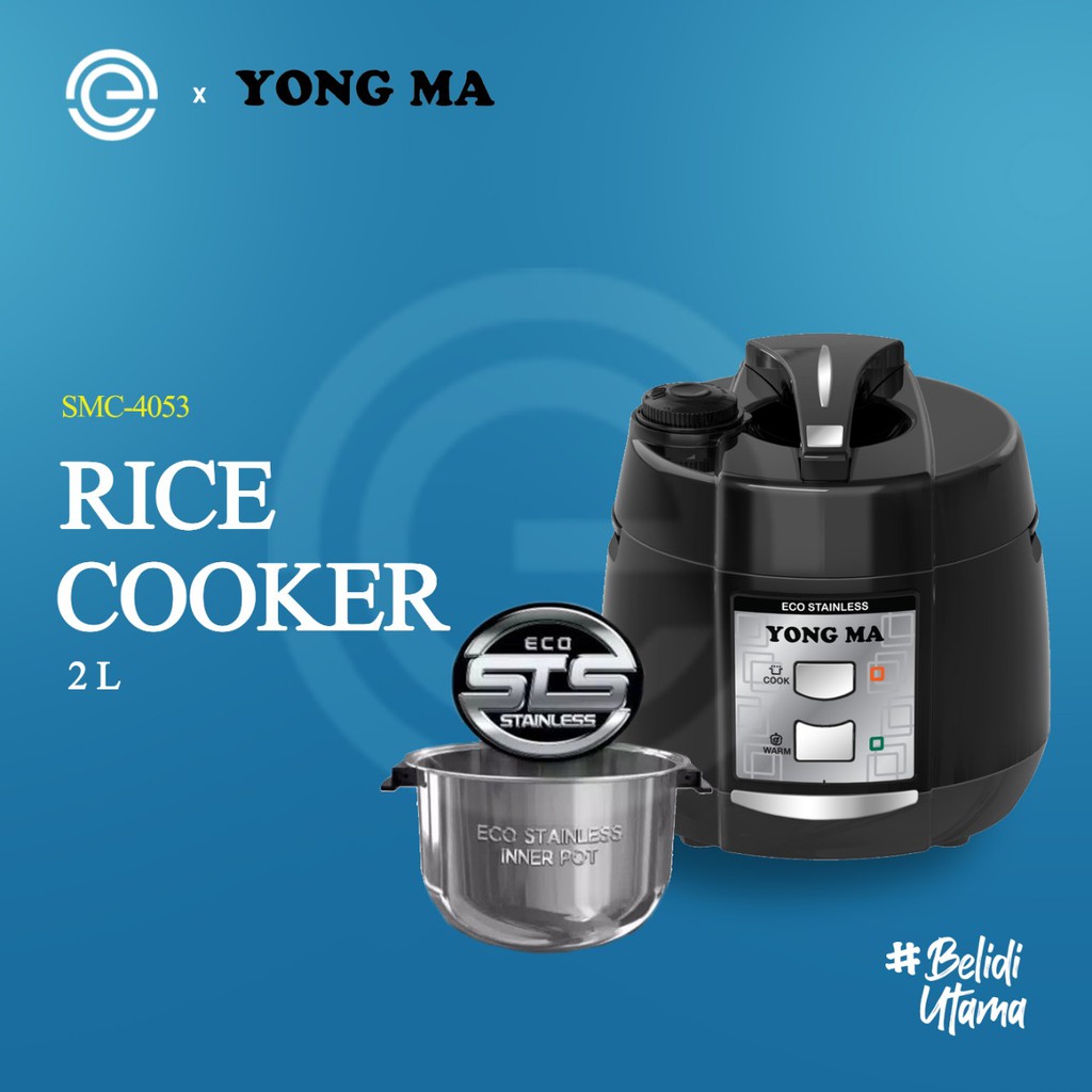 Jual YONG MA Magic Com Stainless 2 Liter - SMC4053 | Shopee Indonesia