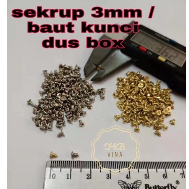 Jual 1000pcs baut mini 3mm / sekrup 3mm / sekrup kunci dus box | Shopee ...