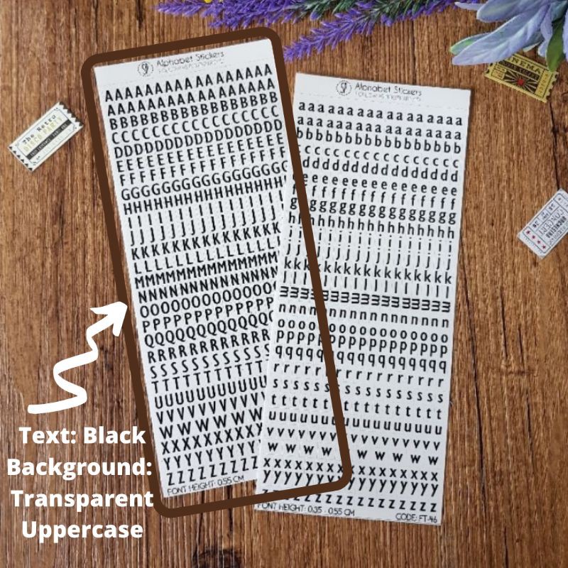 Jual Stiker Huruf Abjad Alfabet Balok Huruf Besar Kecil Hitam Putih ...