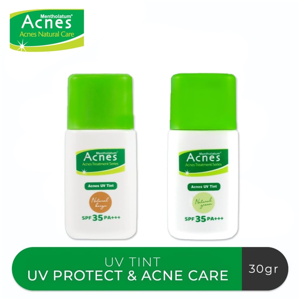Jual Acnes UV Tint Natural Beige / Natural Green 30gr | Shopee Indonesia