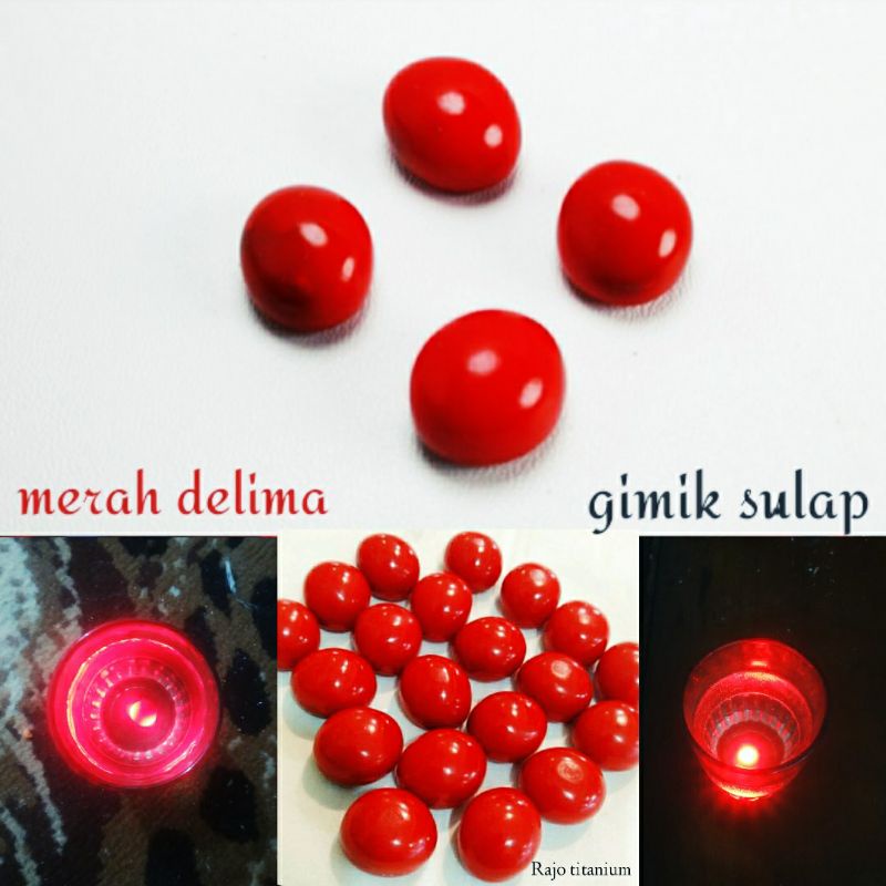 Jual Batu akik merah delima viral menyala dimasukan ke dalam air ...