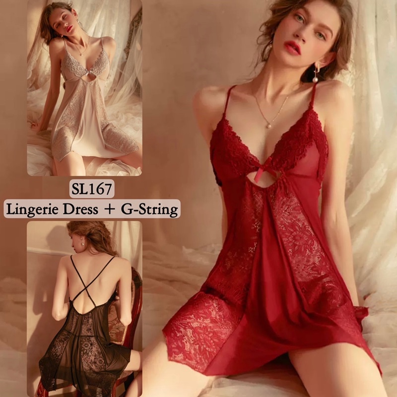 Jual Sexy Lingerie Dress Baju Tidur Sexy Transparan Wanita Lingerie