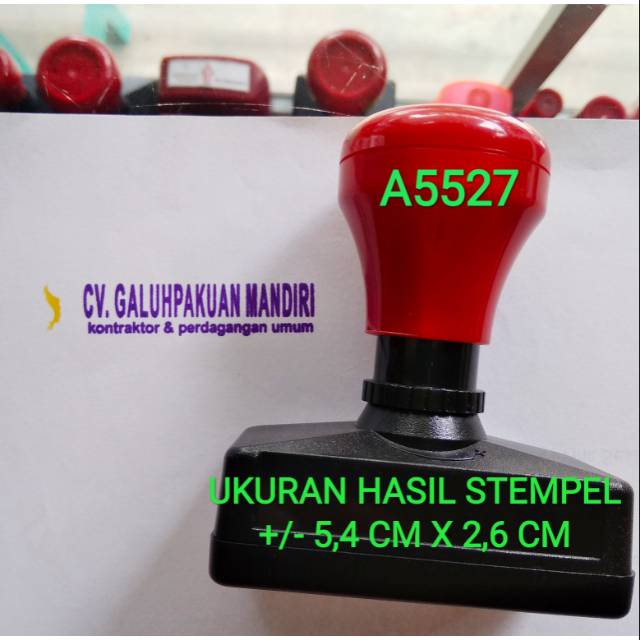 Jual buat stempel 5527 otomatis/nama/warna/flash/tanpa bantalan/tanpa bak logo perusahaan ...