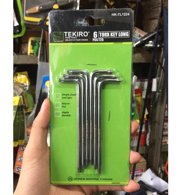 Jual PROMO!!! Tekiro Kunci L Bintang Panjang T25 / Tekiro Torx Key Long (per set) | Shopee Indonesia