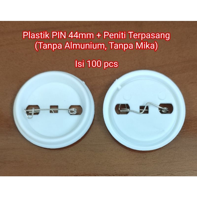 Jual 100 Pcs Plastik PIN 44mm + Peniti Terpasang (Tanpa Almunium, Tanpa ...