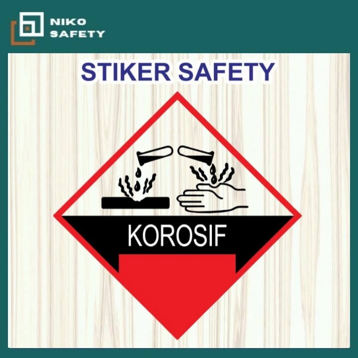Jual Sticker Safety Sign / Sticker Korosif B3 Bahan Berbahaya & Beracun ...