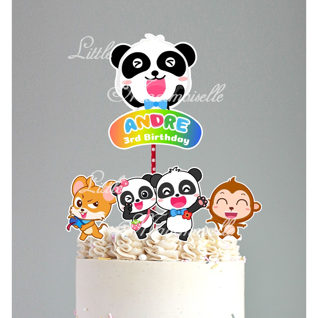 Jual Topper birthday cake Baby Bus Panda | Shopee Indonesia