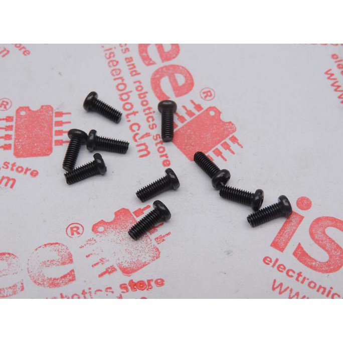 Jual Baut 3Mm M3X8 M3 M3*8 Black Round Hexagonal Besi Metal Screw Round ...