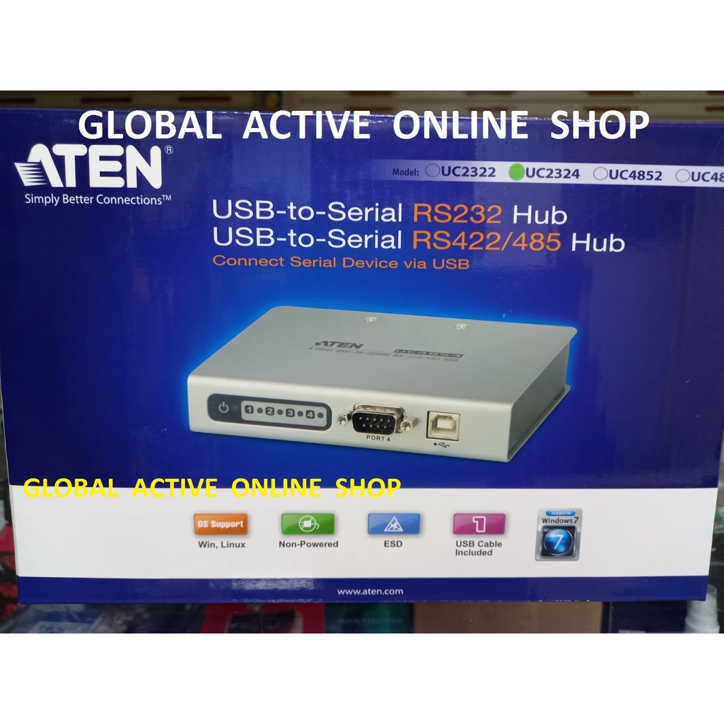 Jual ATEN USB to Serial 4-Port RS-232 Hub (UC2324) | Shopee Indonesia