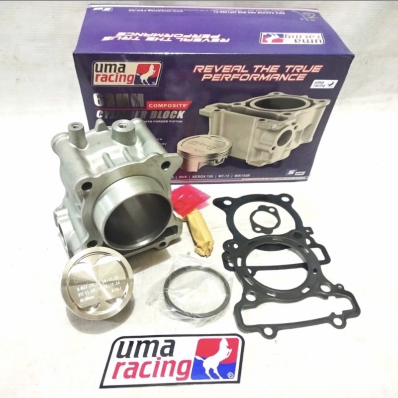 Jual BLOK BORE UP UMA RACING NMAX-AEROX155-R15 V3 FORGED PISTON 63MM | Shopee Indonesia