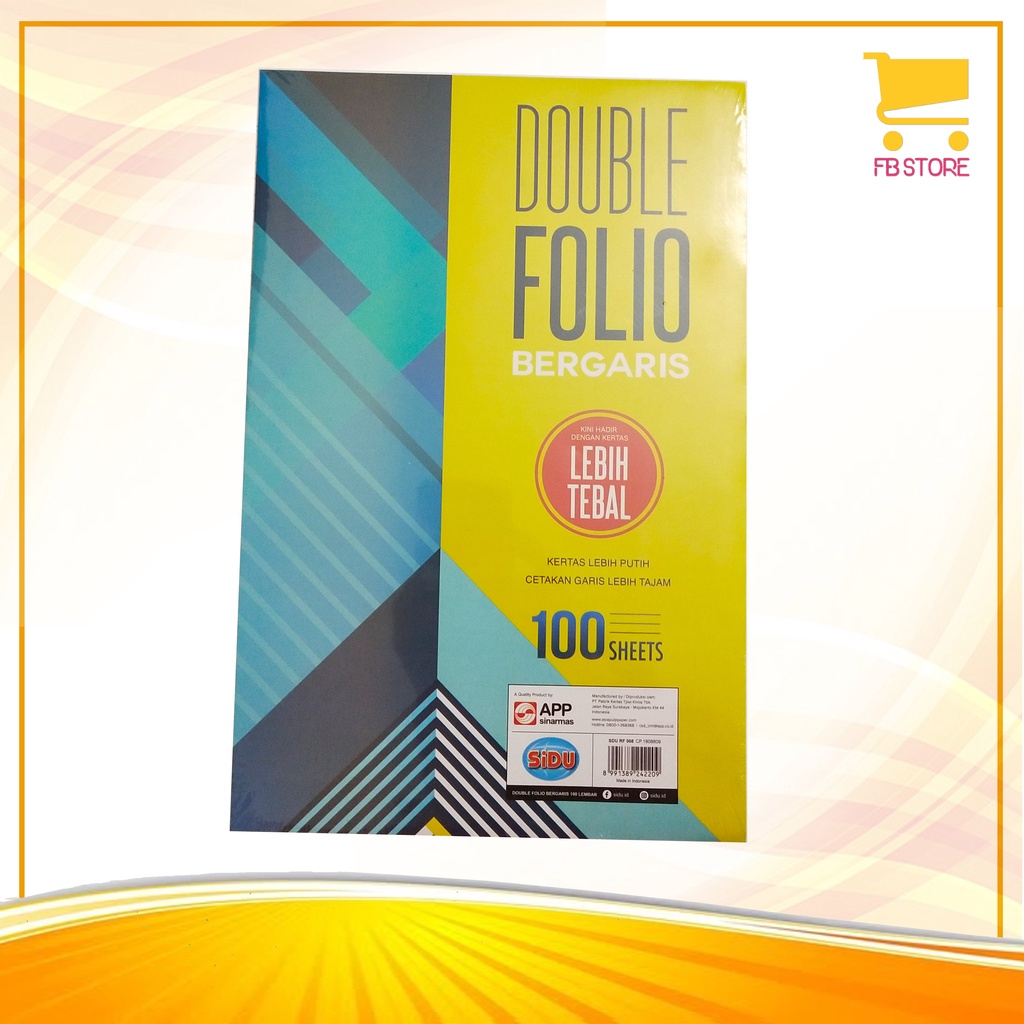 Jual Double Folio Garis / Bergaris Sidu F4 100 Lembar | Shopee Indonesia