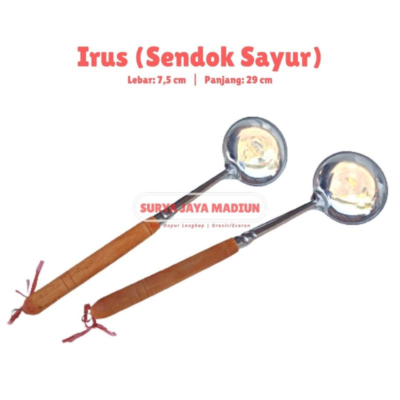 Jual Irus Gagang Kayu | Centong Sendok Kuah Sayur | Shopee Indonesia