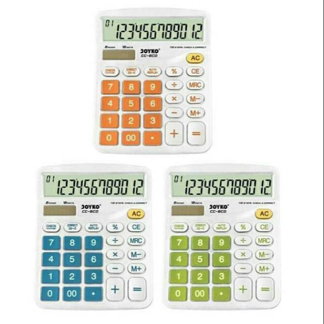 Jual Kalkulator Joyko CC-8CO 12 digits check correct Calculator ...