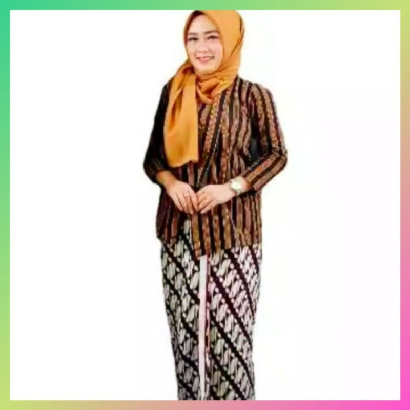 Jual kebaya lurik dewasa/baju jadul dewasa perempuan/pakaian adat Jawa wanita | Shopee Indonesia