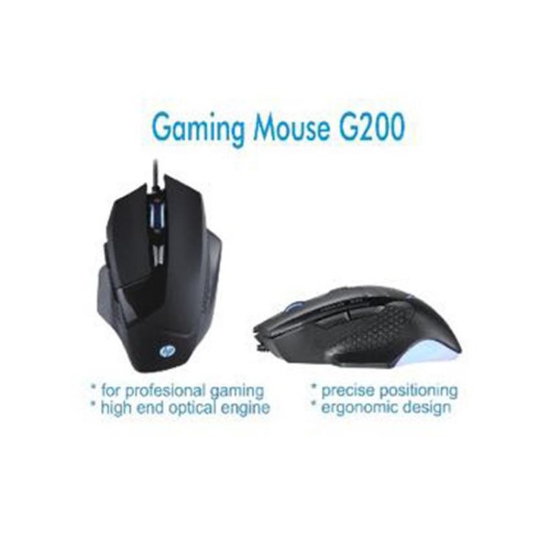 Jual HP Mouse Gaming G200 Black | Shopee Indonesia