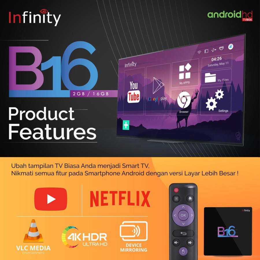 Jual Android Tv box Infinity B16 ( RAM 2GB/ ROM 16GB)/ TV BOX (2GB/16GB ...