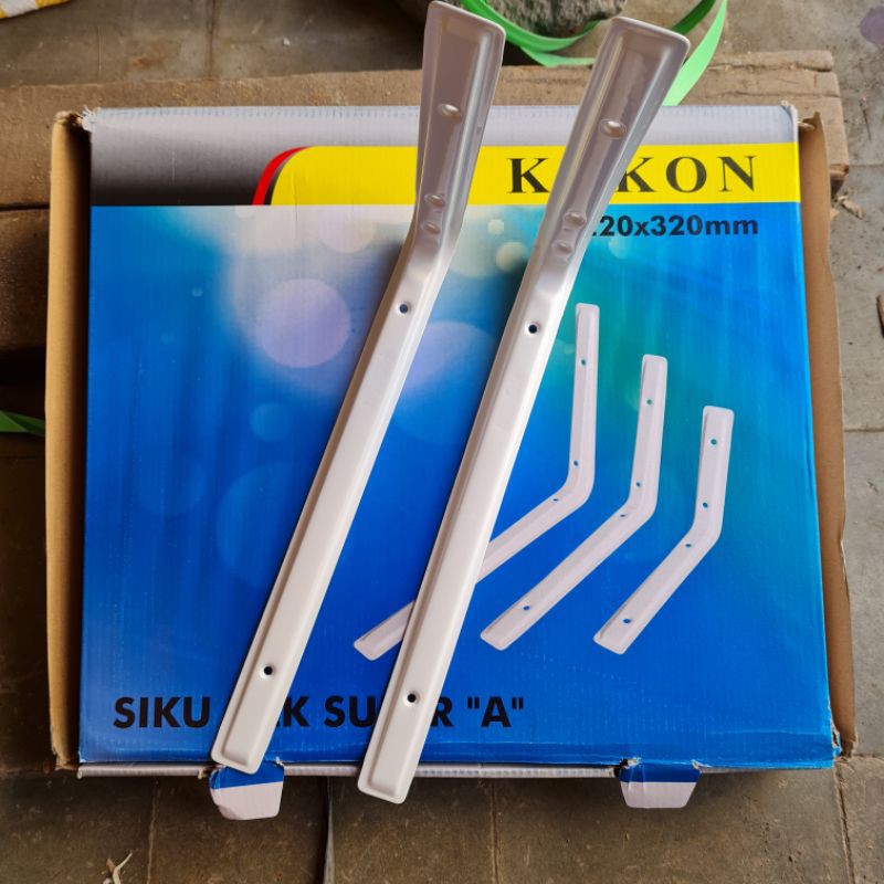 Jual (HARGA UNTUK 1 BIJI SIKU) SIKU RAK PUTIH TEBAL HEAVY DUTY / SIKU ...