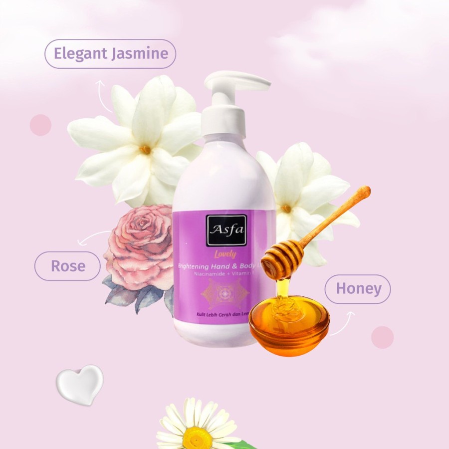 Jual Asfa Brightening Hand & Body Lotion varian Lovely / Ungu (300ml ...
