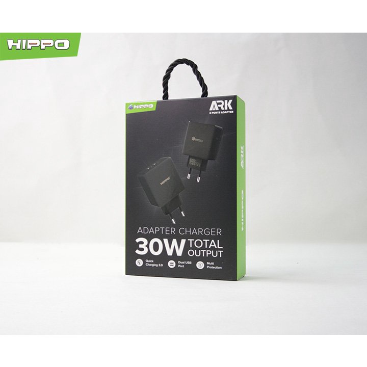 Jual Hippo Adapter Ark Quick Charging 3.0 3Port Usb 30 Watt | Shopee ...